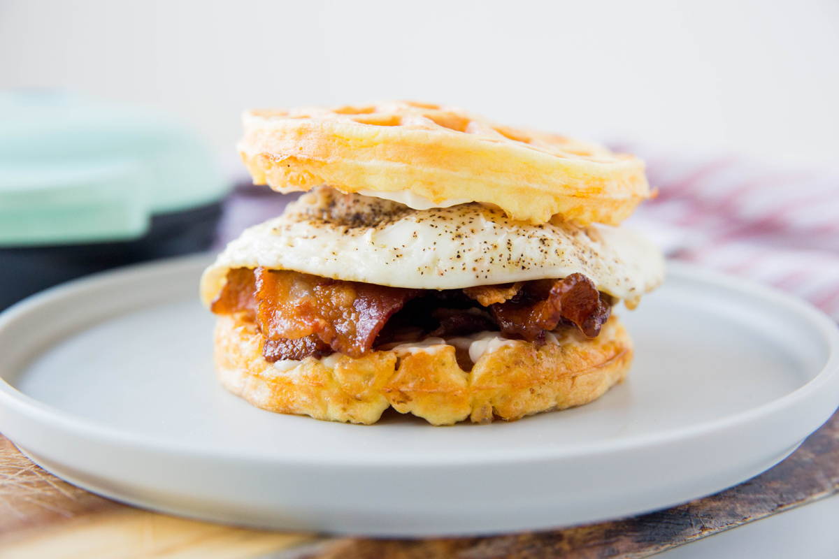 Keto Breakfast Chaffle Sandwich - Perfect Keto